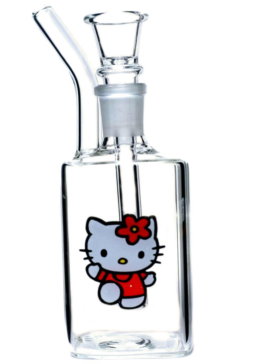 6" Simple hello Kitty Rectangle Glass Water Pipe – Simple Glass Pipe
